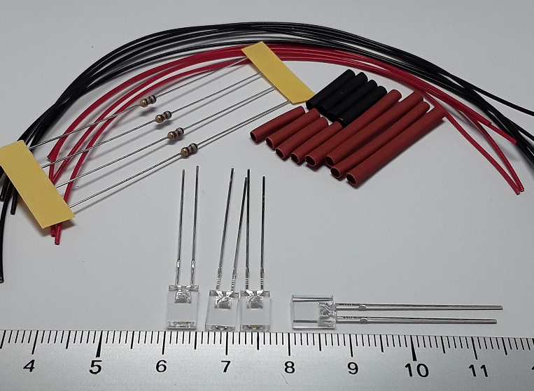 Acheter Led rectangulaire 5x2mm rouge à câbler - par sachet de 4 - Au ...