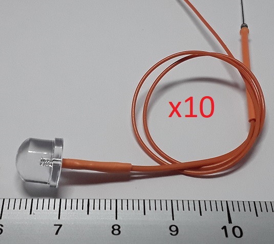 Acheter Led 8mm grand angle orange - par sachet de 10 - Au Pays des Leds