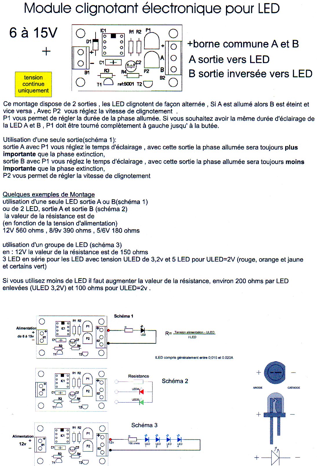 Acheter Module Clignotant 2 Effets - Au Pays des Leds