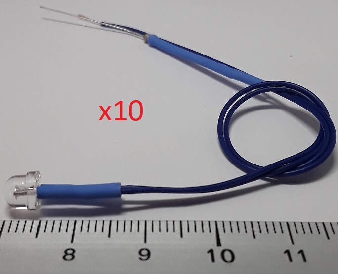 Acheter Led grand angle 5mm bleu - par sachet de 10 - Au Pays des Leds